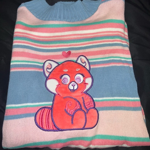 Disney | Shirts & Tops | Turning Red Knit Sweater Bought At Disney ...